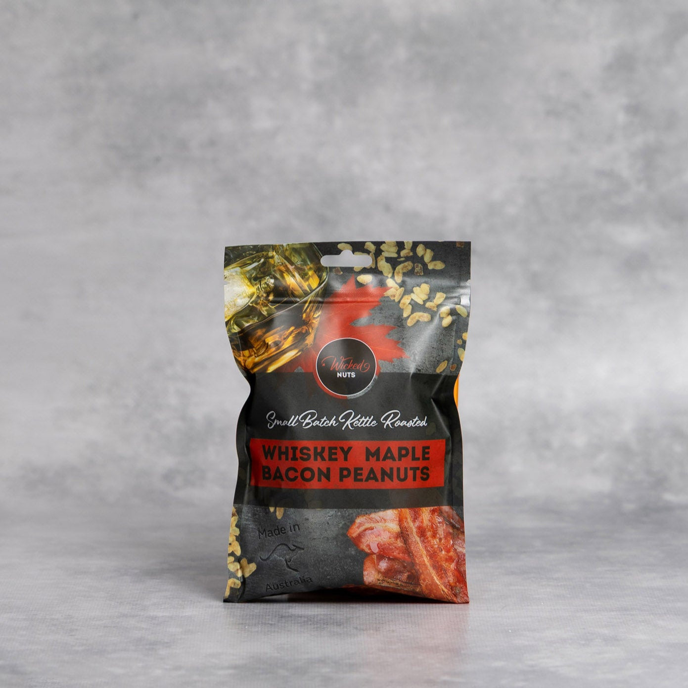 Wicked Nuts Whiskey Maple Bacon Peanuts 120g – Taste Australia